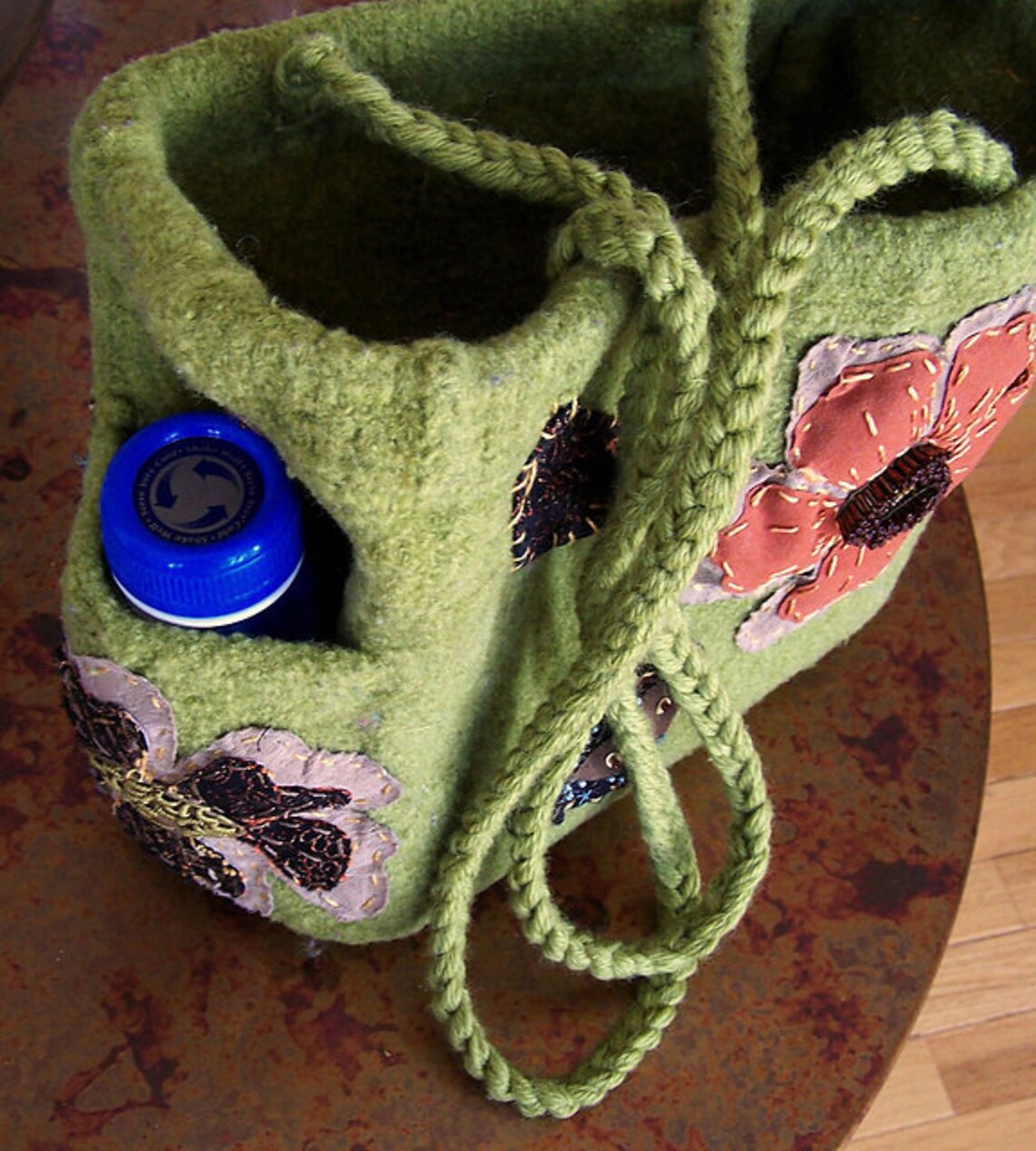 Knitting Pattern Felted Tote With Side Pockets PDF Instant Download - Etsy