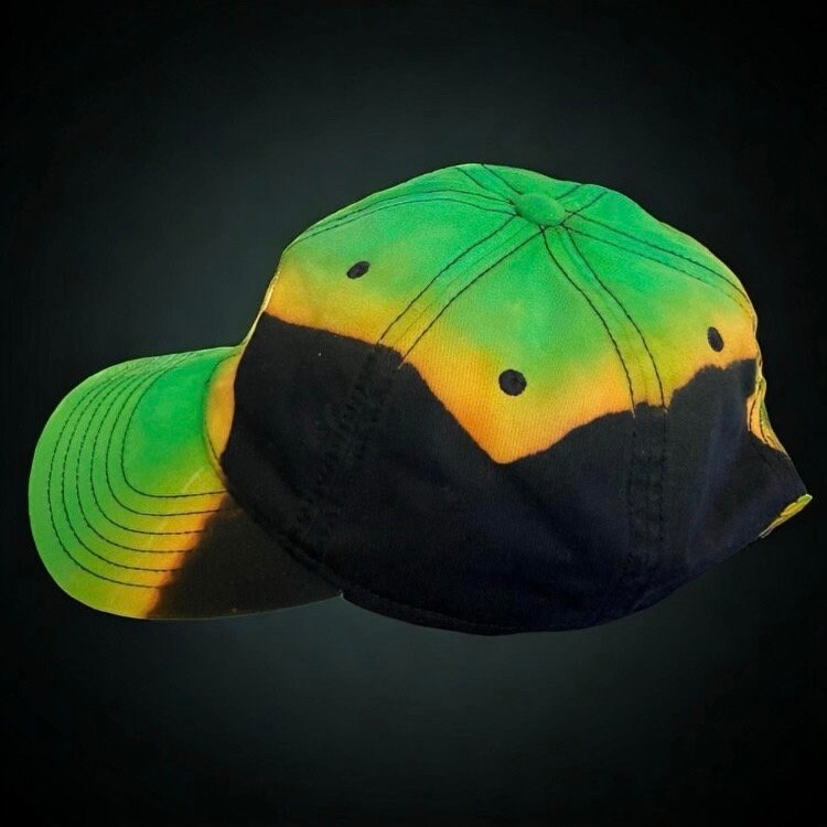 Jamrock Custom 1 of 1 Reverse Tie Dye Jamaican Flag Dad Hat Adjustable ...