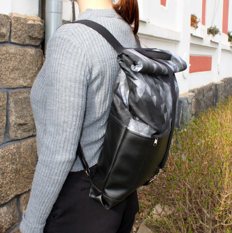 PDF Sewing Pattern – Roll Top Backpack | Adjustable Straps & Zipper ...