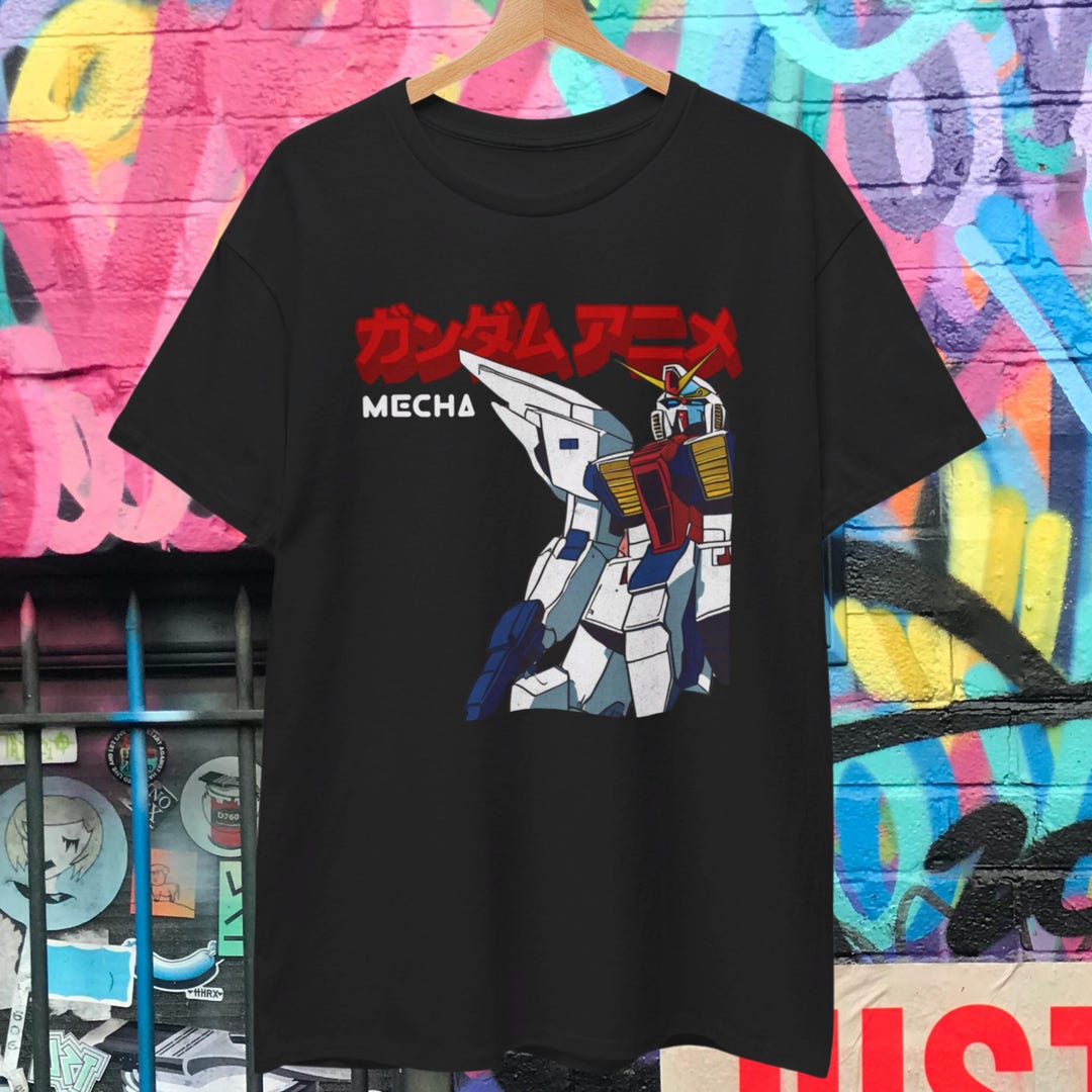 Gundam Mobile Suit Mecha Tshirt, 90s Anime, Japanese Streetwear, Mens ...