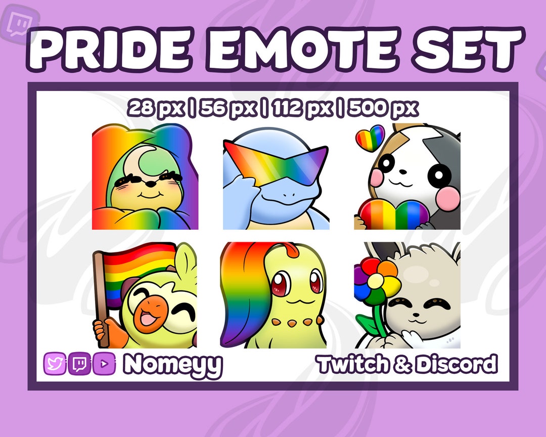 Shiny Pokemon Pride Emote Set for Twitch or Discord 6 Emotes - Etsy