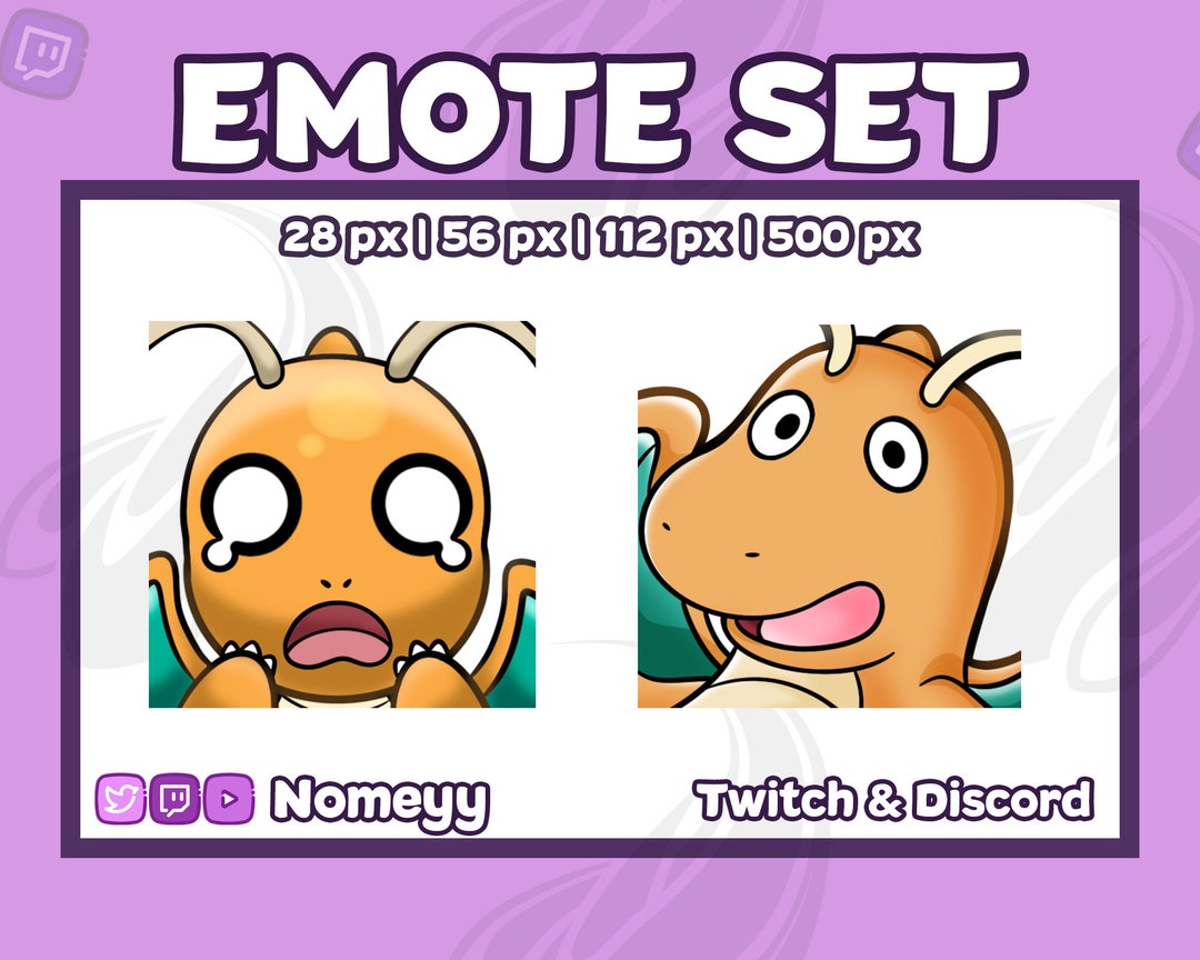 Twitch/discord Emotes: Dragonite Mini Set - Etsy
