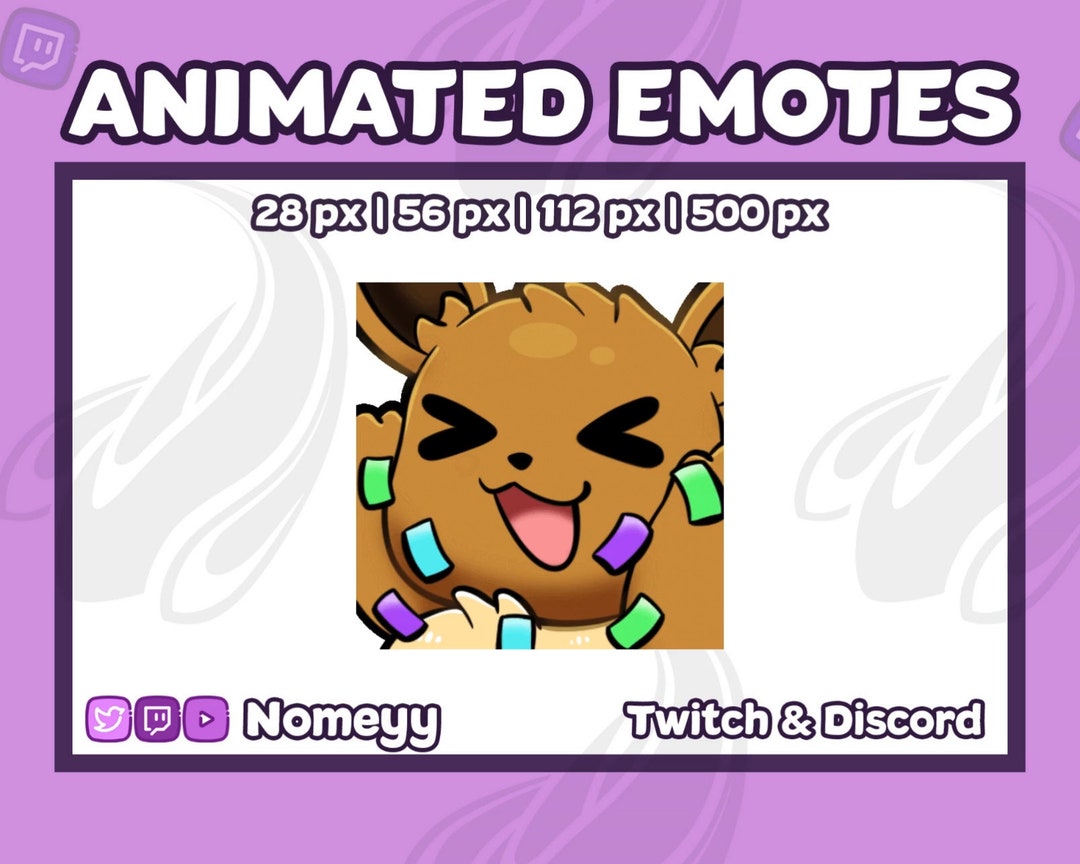 Animated Eevee Hype Emote | Pokemon - Etsy