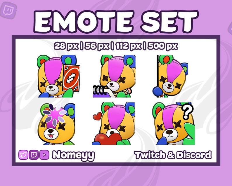 Twitch/discord Emotes: 6 Stitches Emotes | Animal Crossing - Etsy
