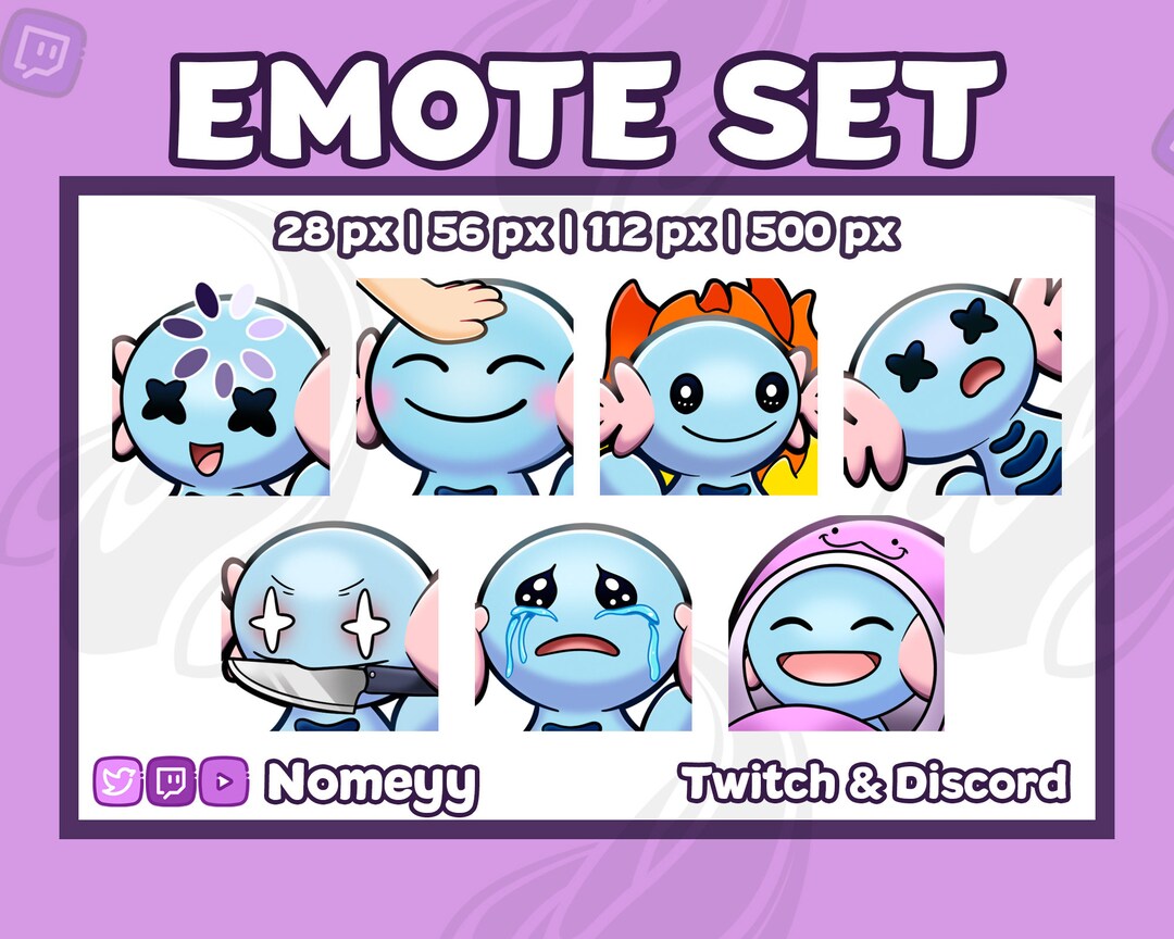 Twitch/discord Emotes: 7 Wooper Emotes - Etsy
