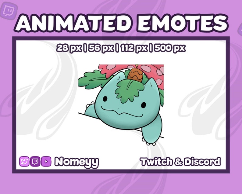 Animated Venusaur Tap Emote | Pokemon - Etsy