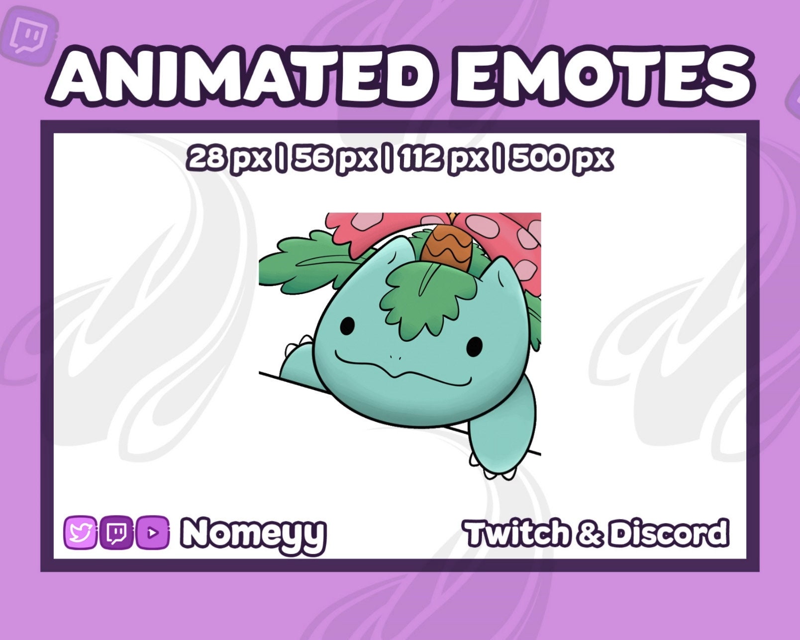 Animated Venusaur Tap Emote | Pokemon - Etsy