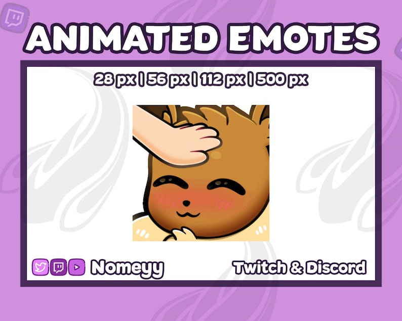 Animated Eevee Pat Emote Pokemon - Etsy