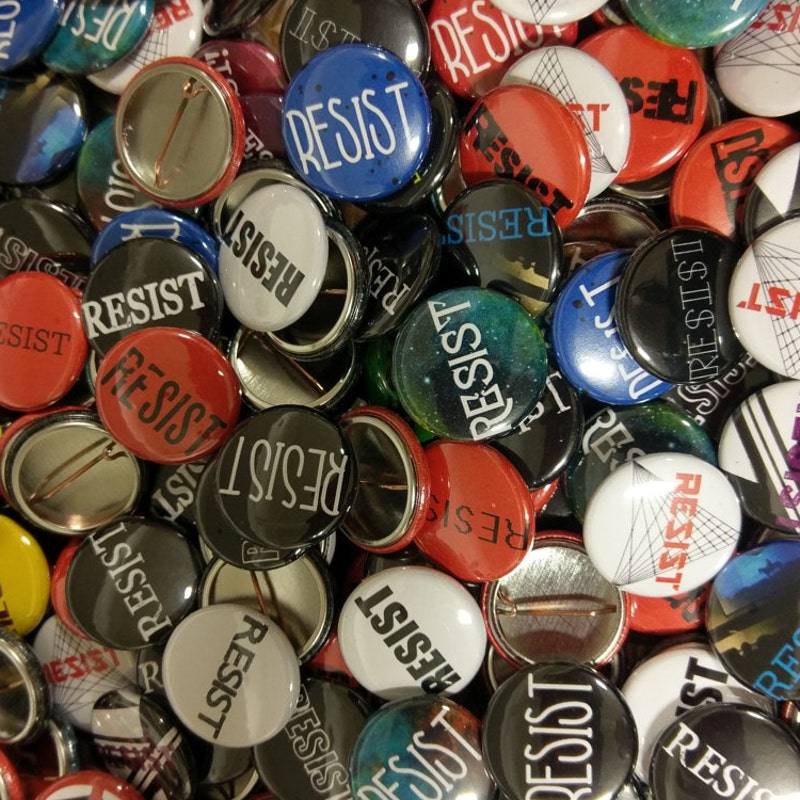 Resistance Pins and Buttons - Etsy