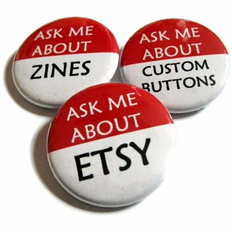 Custom ASK ME ABOUT - Button, Magnet, or Bottle Opener - Etsy