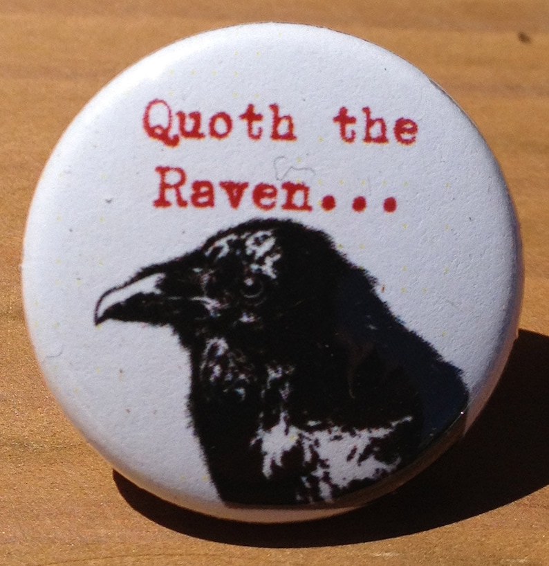 Quoth the Raven Button Magnet or Bottle Opener - Etsy