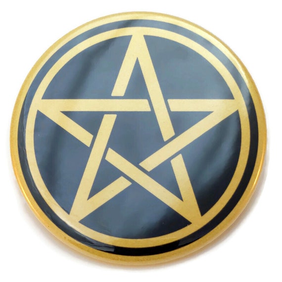 Gold Pentacle Magnet or Hand Mirror 2.25 or 3.5 | Etsy