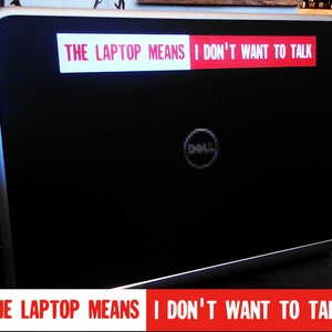The Laptop Means I Don't Want to Talk STICKER - Etsy