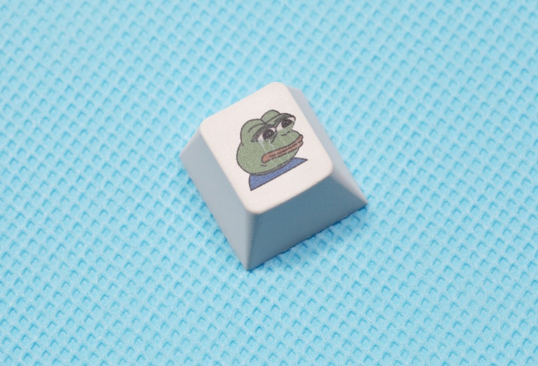 Pepe the Frog Meme ESC Keycap, Artisan Saf Pepe R1 ESC Keycap, Cross ...