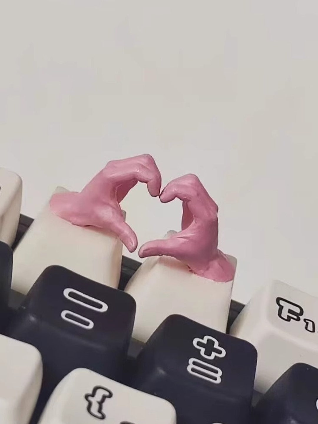 Cute Heart Keycaps, Custom Couple Keycaps, Custom Color Heart Keycap ...