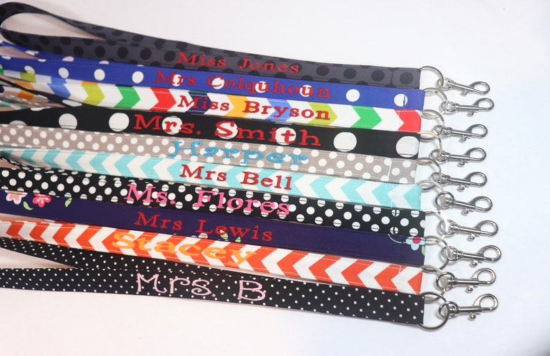 Lanyard personalized embroidered monogram lanyards graduation | Etsy