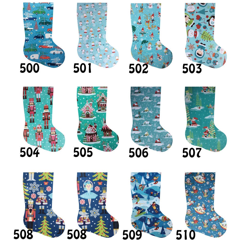 Embroidered Christmas Stocking Blue Christmas Stocking | Etsy