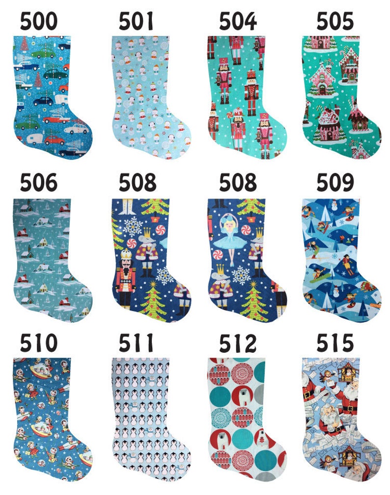 Embroidered Christmas Stocking Blue Christmas Stocking Personalized ...