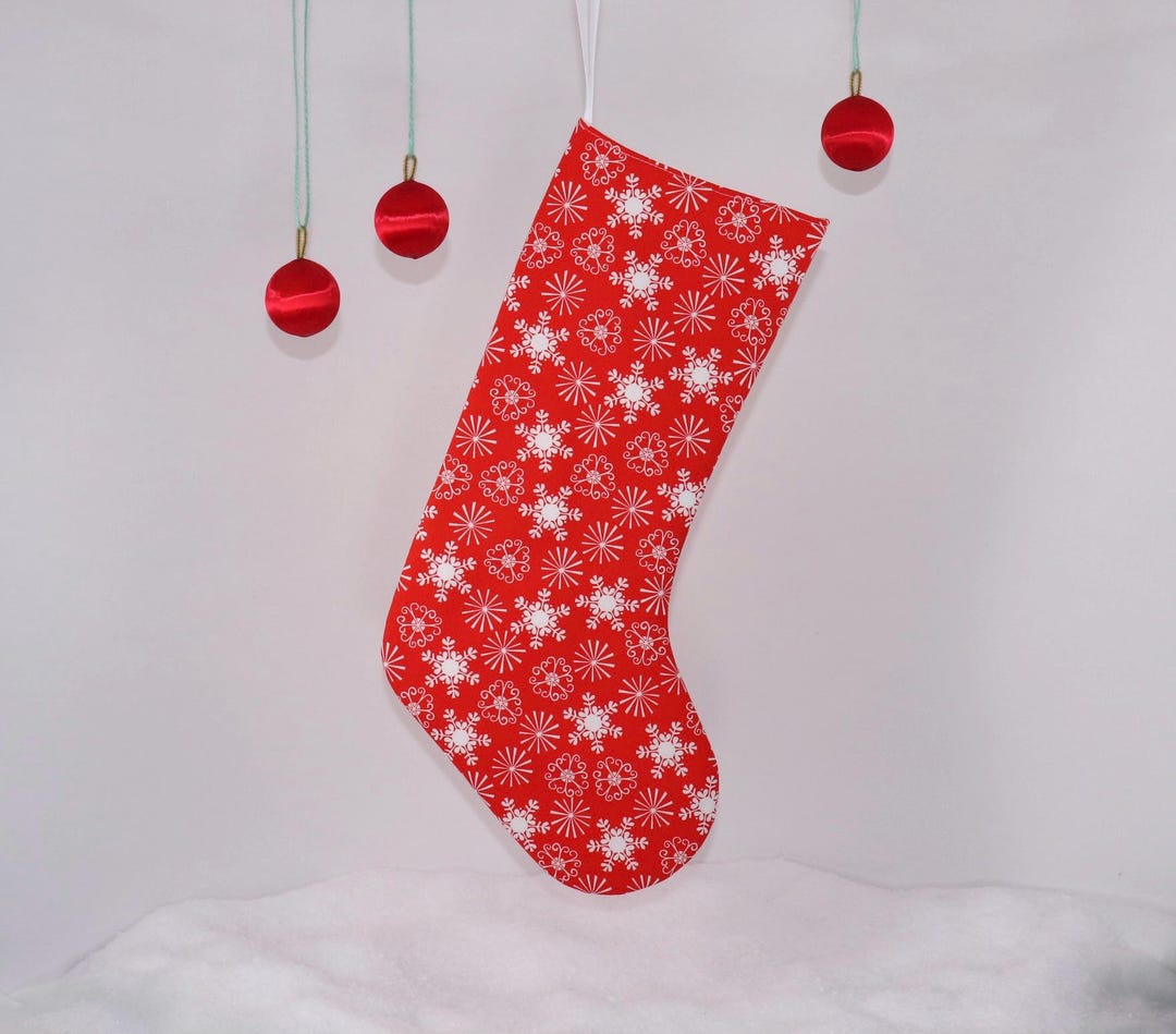 Orange Christmas Stocking, Stocking Snowflake, MCM Christmas, Christmas ...