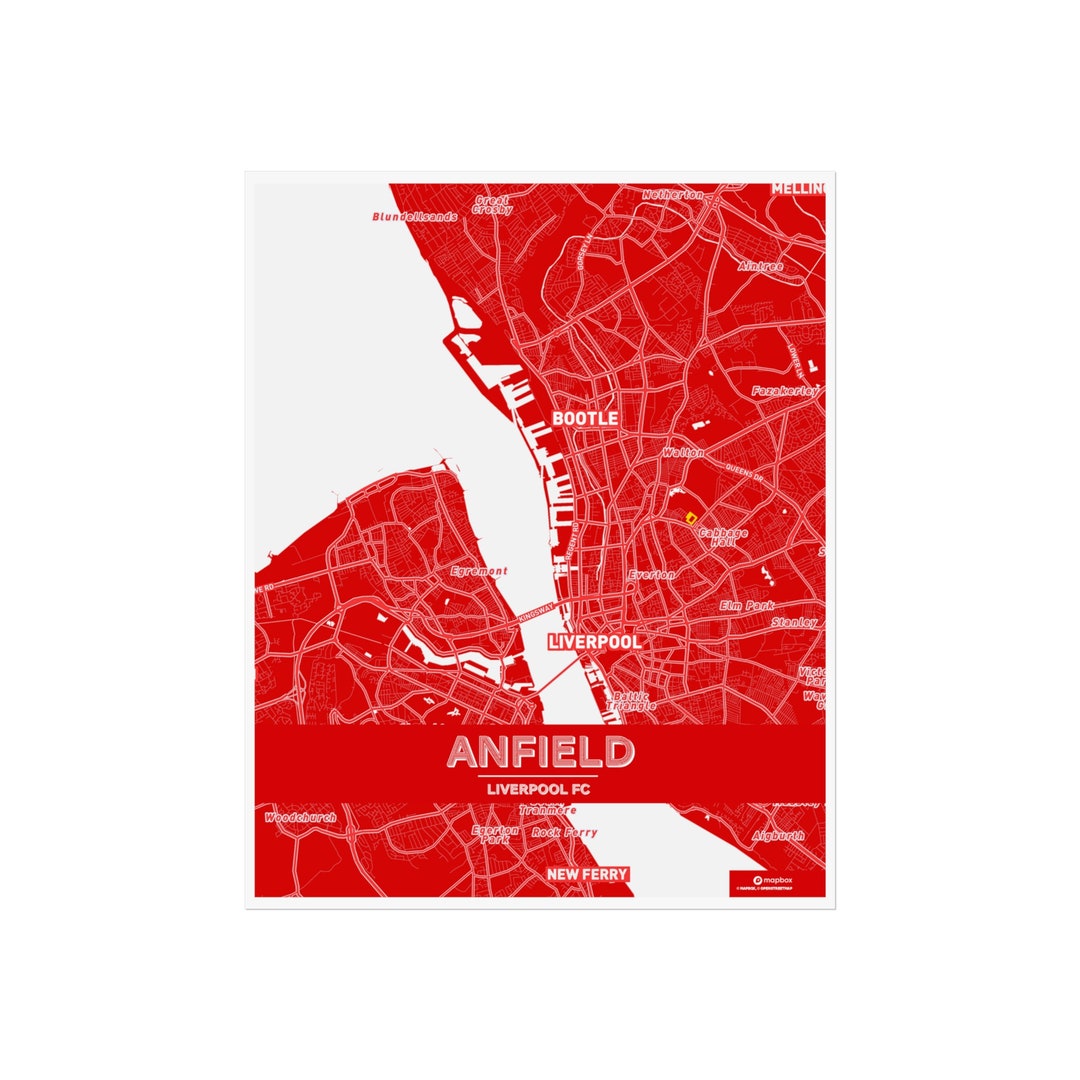 Liverpool FC Anfield Stadium Map Poster Print - Etsy