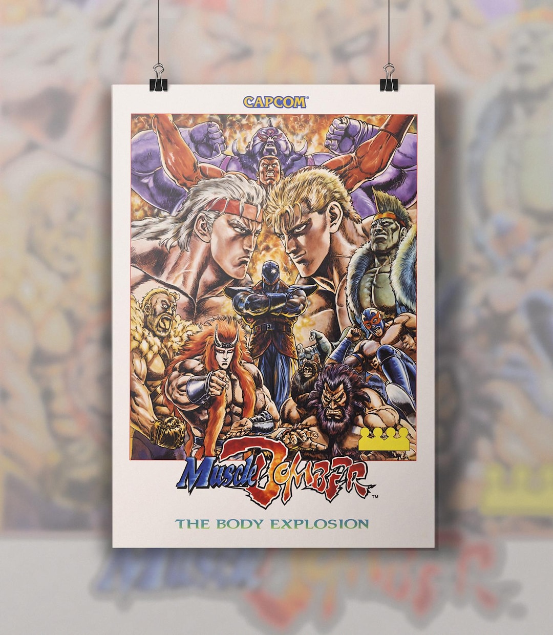 Saturday Night Slam Masters Poster, Muscle Bomber Capcom Art, 90s ...