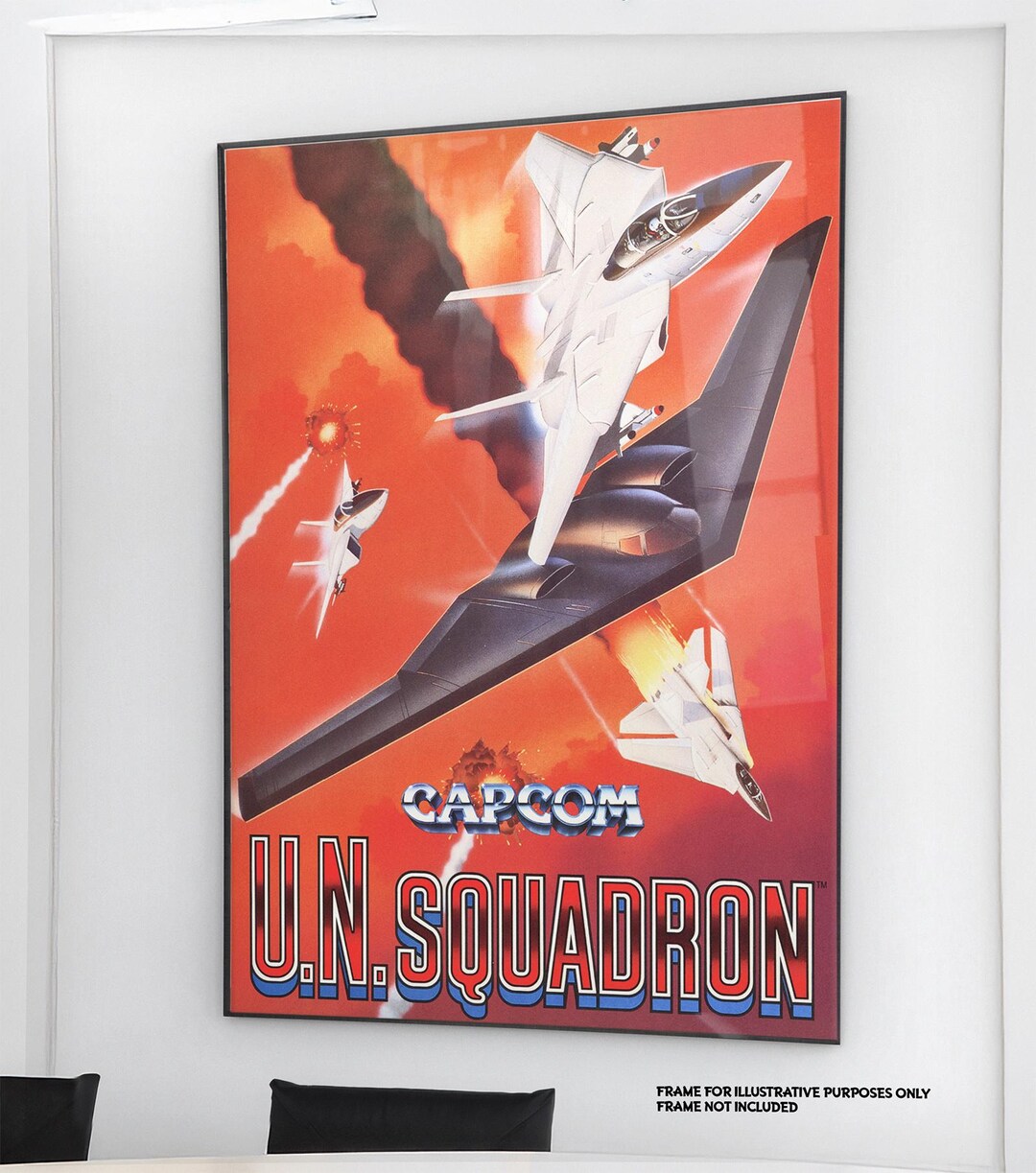 UN Squadron Poster, Capcom Arcade Game Art, 80s Shmup Print, Area 88 ...