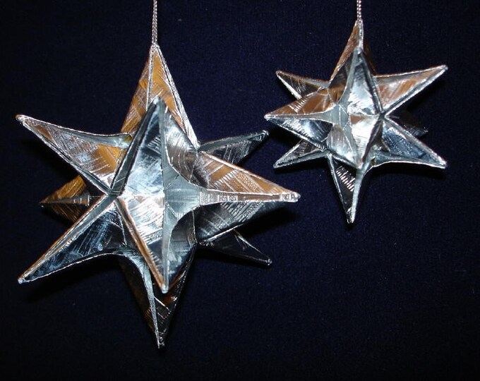 Origami Ball Silver Foil Omega Star - Etsy