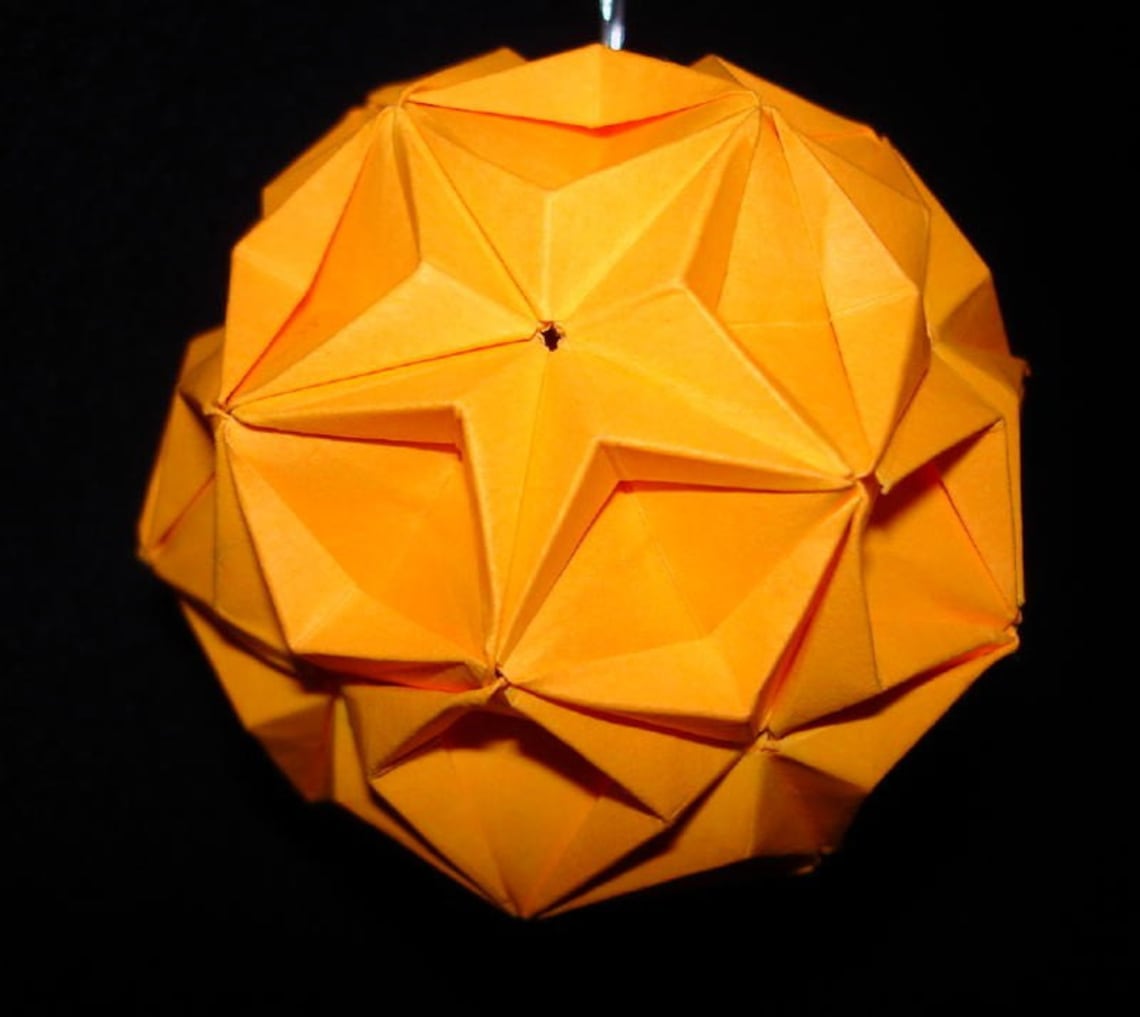 Orange Origami Ball - Etsy