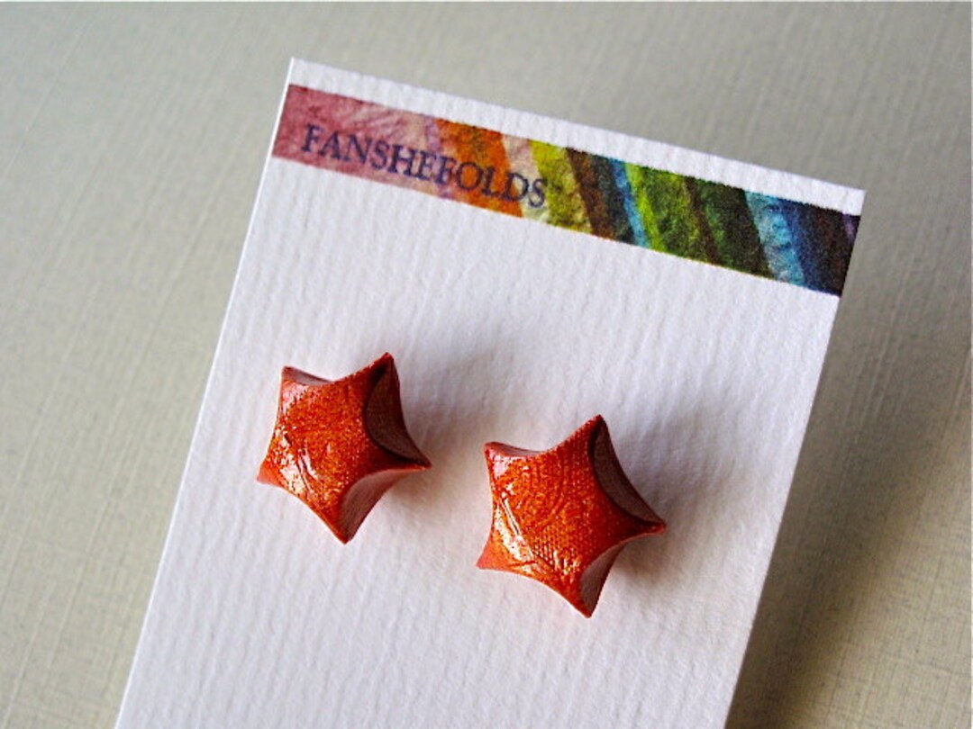 Lucky Star Origami Earrings - Etsy