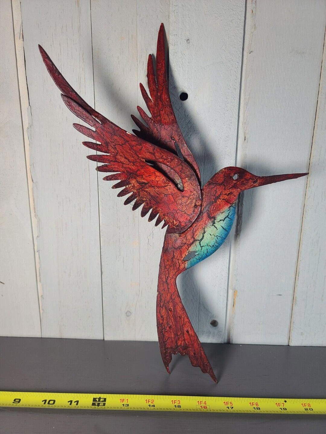 Hummingbird Wall Hanging Decor Art Outdoor Garden Fence Patio Yard ...