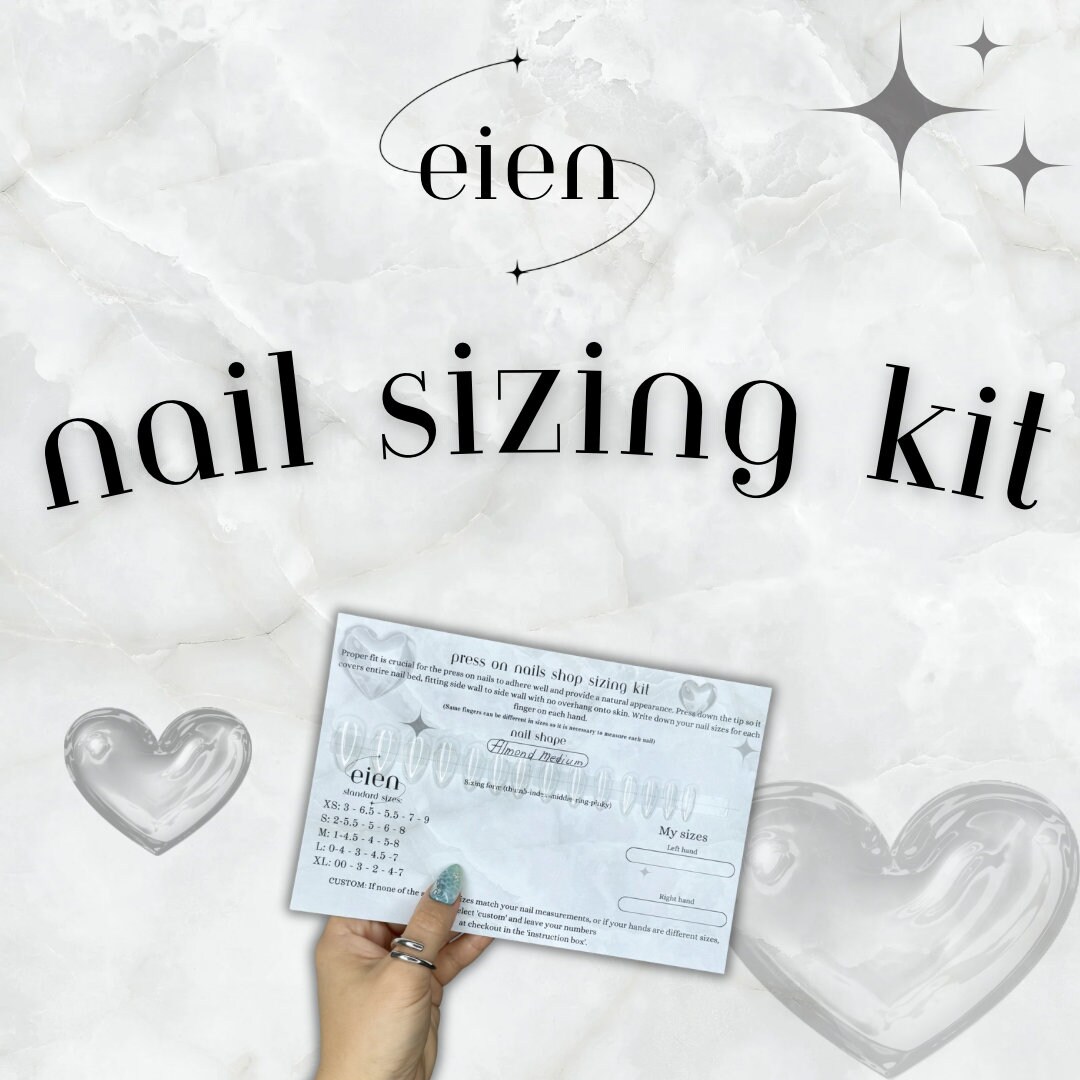 Nail Sizing Kit Press on Nails Sample Nail Must Have Essential Nail Kit ...