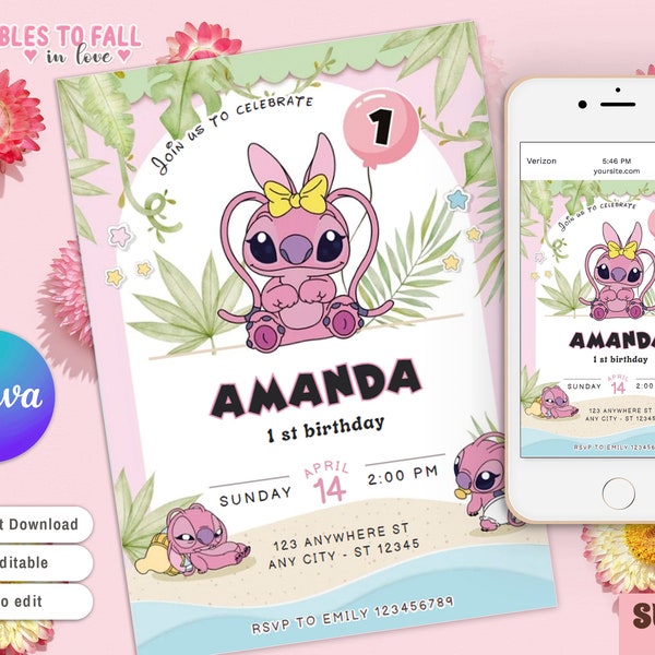 Stitch Baby Shower Invitation - Etsy