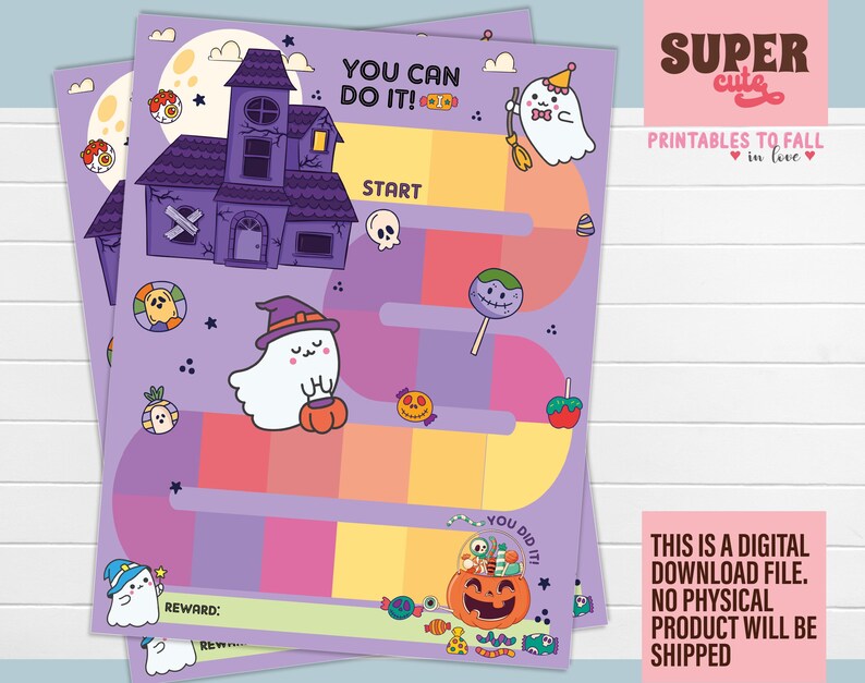 HALLOWEEN Reward Chart, Printable Halloween Behavior Chart, Spooky ...