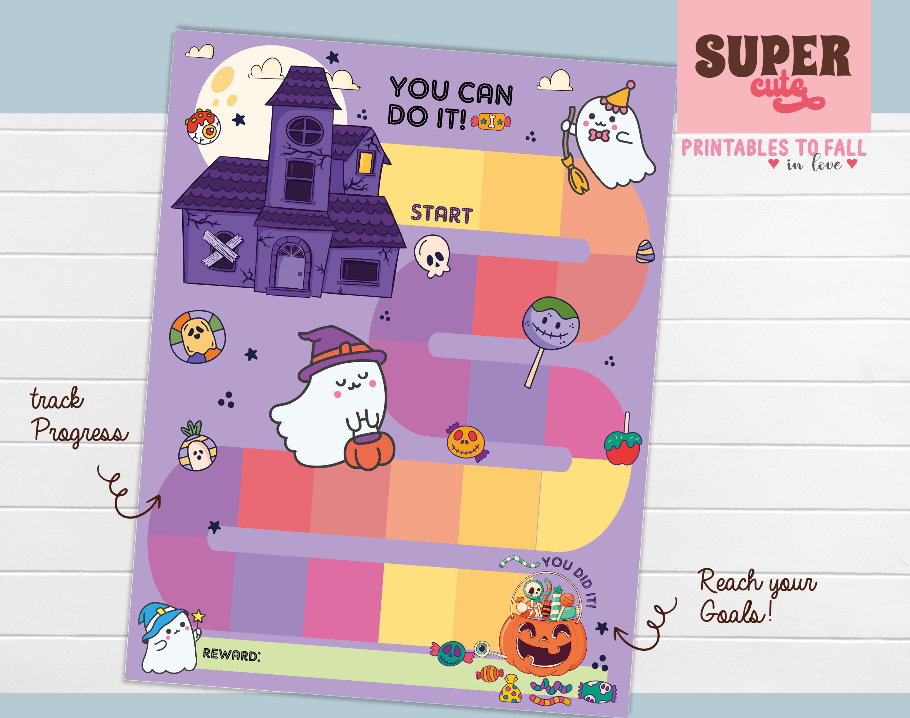 HALLOWEEN Reward Chart, Printable Halloween Behavior Chart, Spooky ...