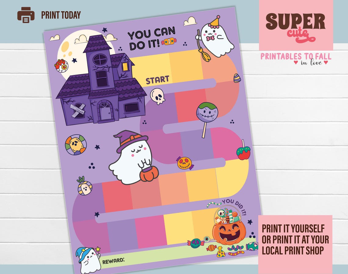 HALLOWEEN Reward Chart, Printable Halloween Behavior Chart, Spooky ...
