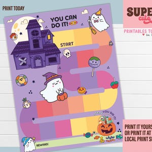 HALLOWEEN Reward Chart, Printable Halloween Behavior Chart, Spooky ...