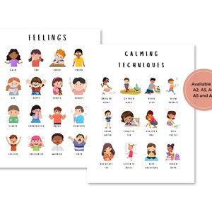 Feelings Poster, Calming Techniques, Feelings Print, Classroom Decor ...