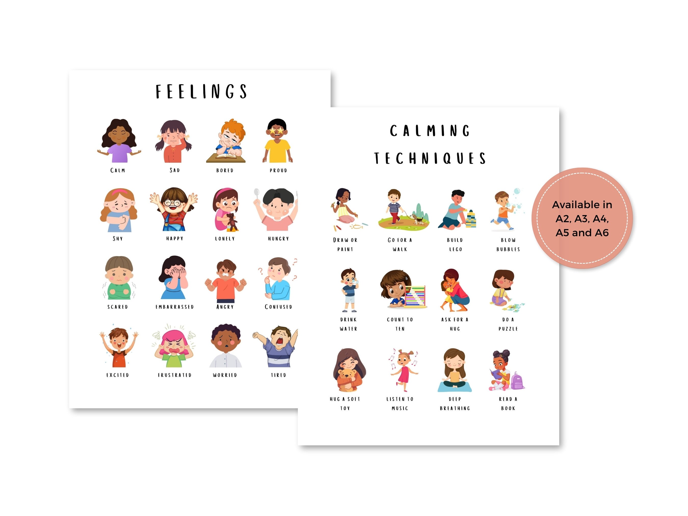 Feelings Poster, Calming Techniques, Feelings Print, Classroom Decor ...