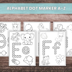 Dot Marker Printable ,alphabet Dot Pages,dot Maker Worksheet,a-z Dot a ...