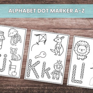Dot Marker Printable ,alphabet Dot Pages,dot Maker Worksheet,a-z Dot a ...