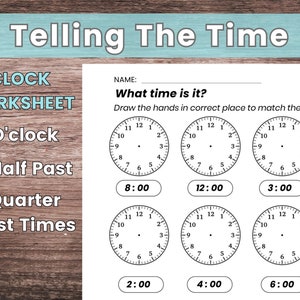 Telling Time,time Worksheets 2nd Grade Math Worksheet,1st Grade Math ...