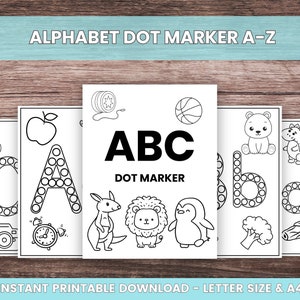 Dot Marker Printable ,alphabet Dot Pages,dot Maker Worksheet,a-z Dot a ...