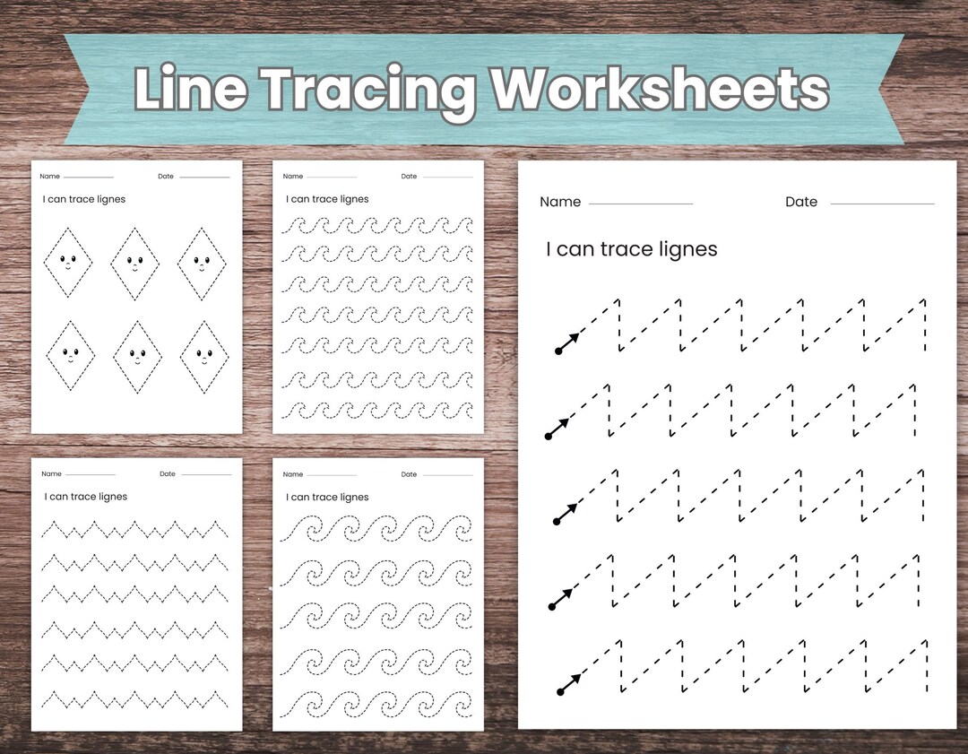Kindergarten Worksheets,line Practice,handwriting Practice,preschool ...