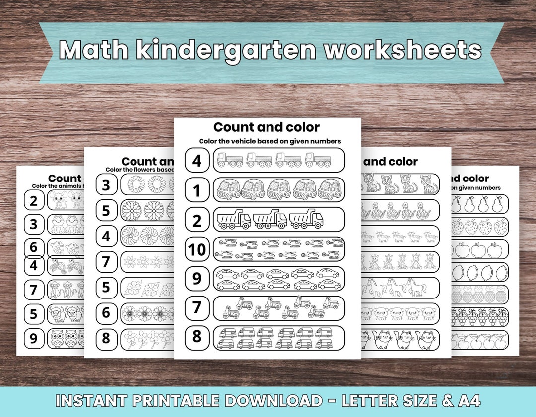 Kindergarten Math Worksheets,worksheets for Pre-k,toddler Worksheets - Etsy