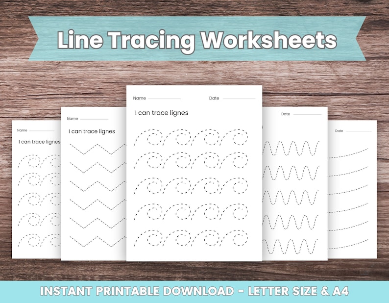 Kindergarten Worksheets,line Practice,handwriting Practice,preschool ...