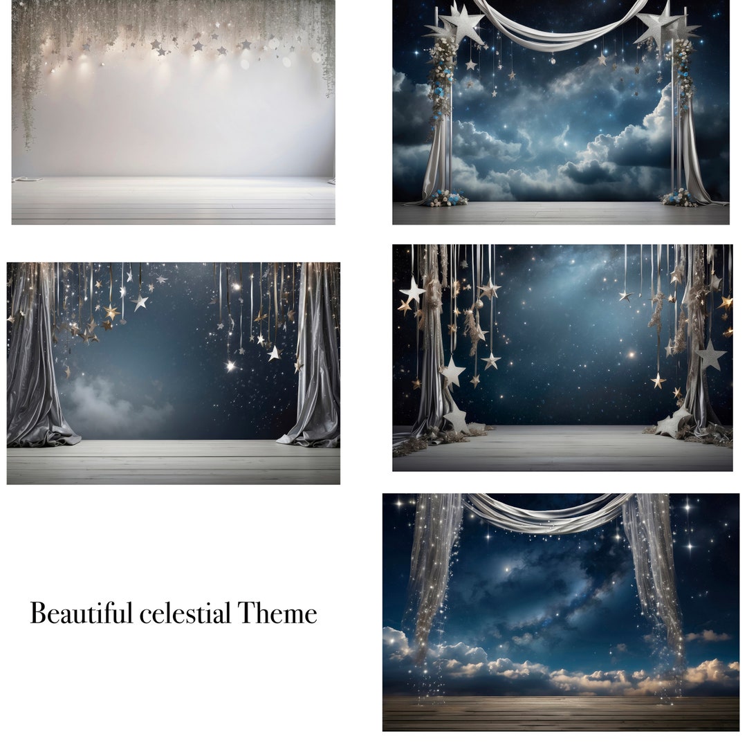 Celestial Star Maternity Backdrop Bundle of 11 Starry Night Photography ...