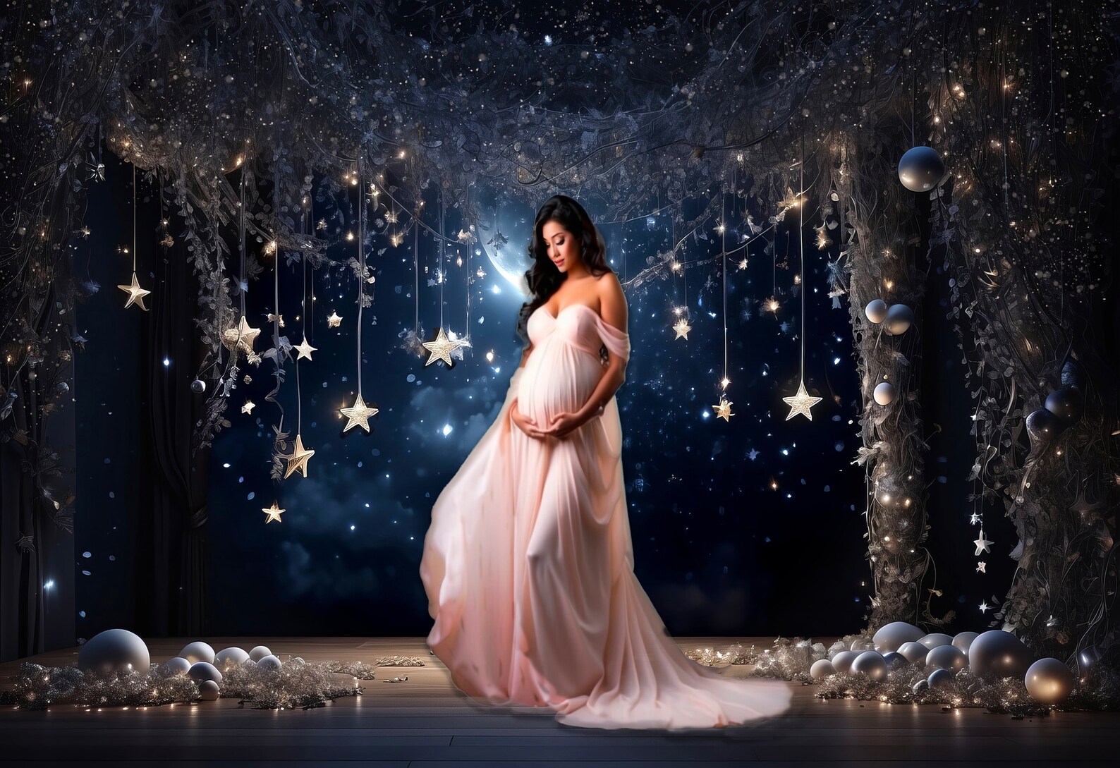 Celestial Stars Maternity Backdrop Bundle of 10 Baby Boy Photography ...