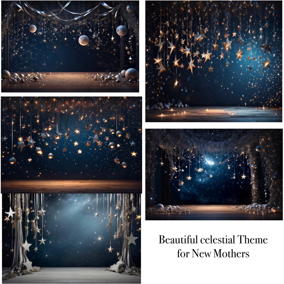 Celestial Stars Maternity Backdrop Bundle: Baby Boy Photography ...