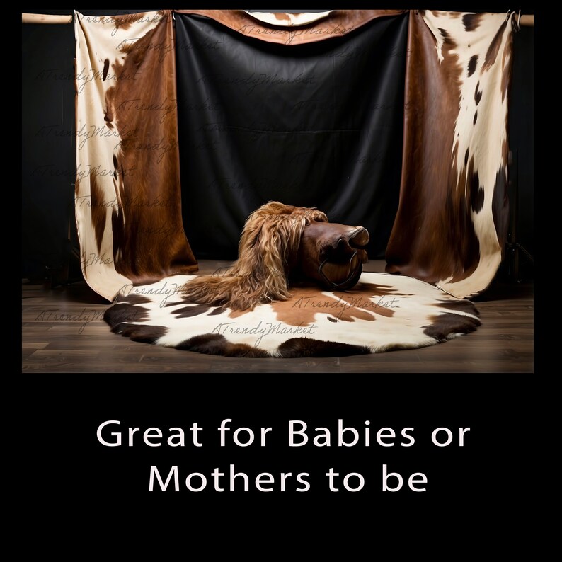 Western Photography Backgrounds, Cowhide Cowgirl Maternity Backdrop ...