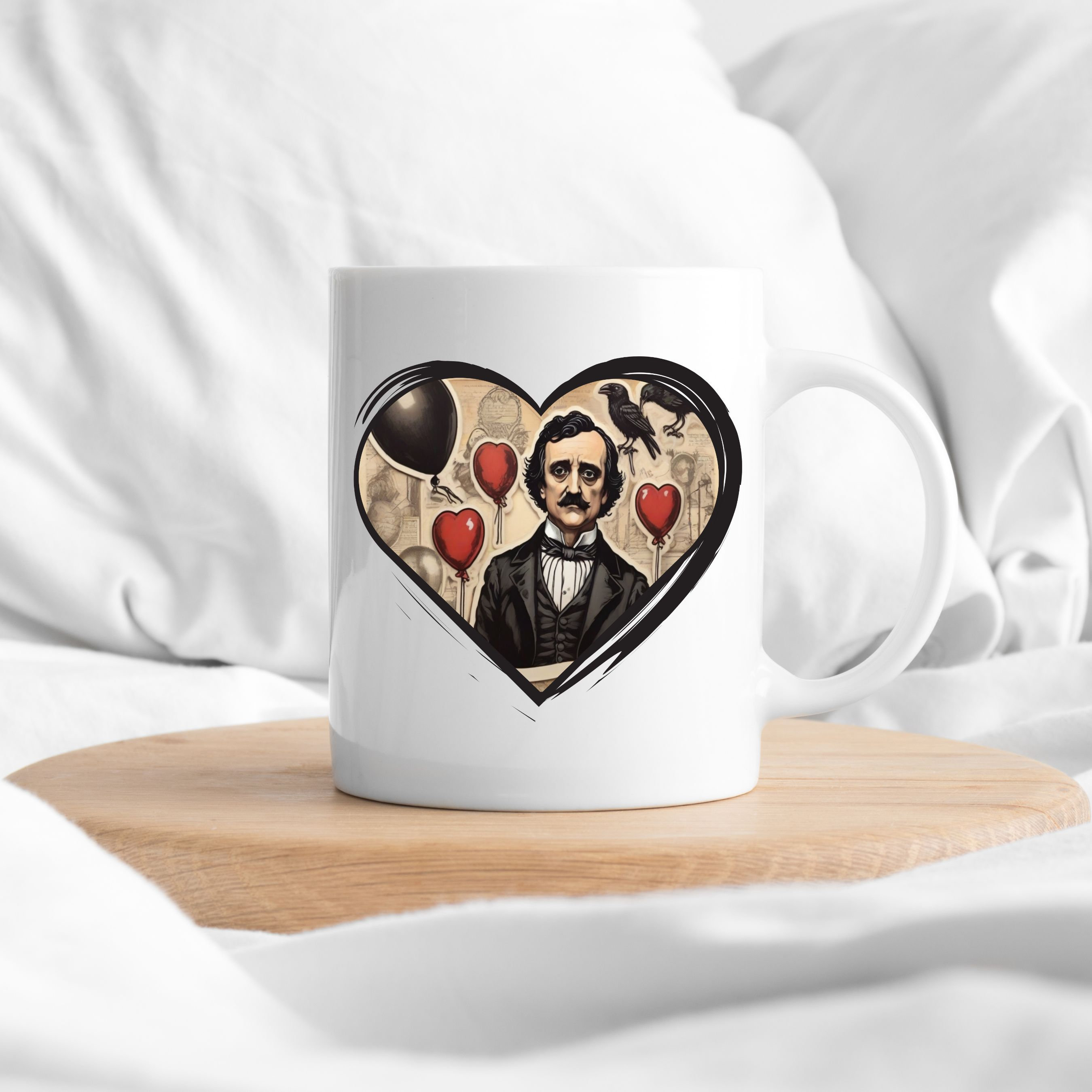 Poe Valentines PNG, Dark Valentine Edgar Allan Poe DIY Gift for Book ...